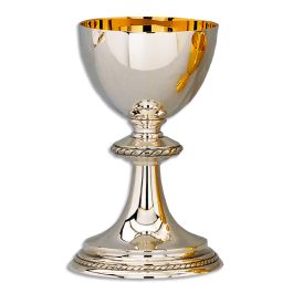 Chalice and Dish Paten #1862, Silver Plated Brass