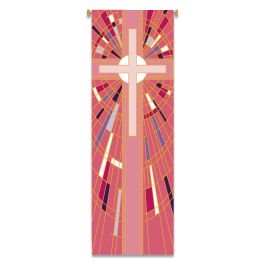 Liturgical Banner #7509, Rose with Cross Motif