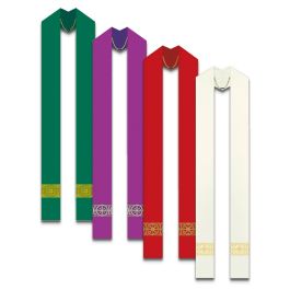 Overlay Stole #750010, Elias with Woven Bands