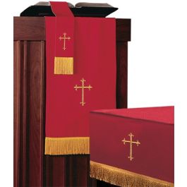 Reversible 3 Piece Parament Set w/ Crosses (Pavillion Fabric)