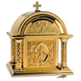 Tabernacle #4225, The Romanesque, in Gold Plated Brass